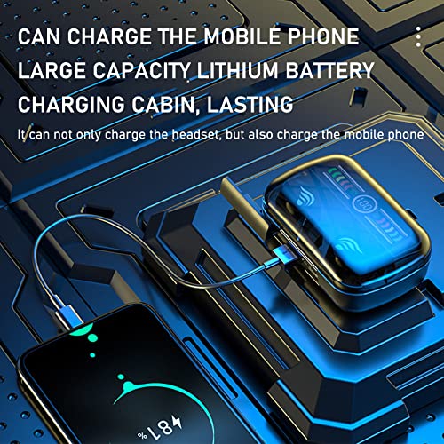 Wireless Bluetooth Headset 5.3 Led Color Screen Digital Display Earplug Stereo Sound Waterproof Large Capacity Battery Sports Headset