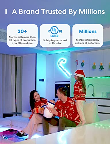 meross Smart Light Bulb, Smart WiFi LED Bulbs Works with Alexa, Google Home, Dimmable E26 Multicolor 2700K-6500K RGBWW, 810 Lumens 60W Equivalent,ย No Hub Required, 2 Pack