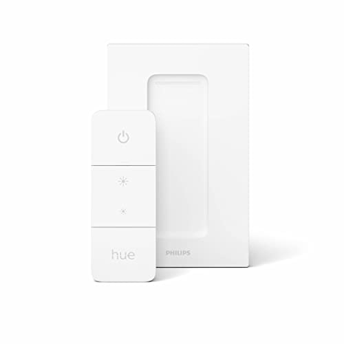 Philips Hue Smart Wireless Dimmer Switch V2 (Installation-Free, Exclusive for Philips Hue Lights) for Indoor Home Lighting, Living Room, Bedroom.