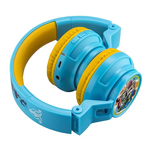 eKids Toy Story 4 Kids Bluetooth Headphones, Wireless Headphones with Microphone Includes Aux Cord, Volume Reduced Kids Foldable Headphones for School, Home, or Travel