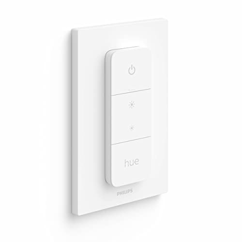 Philips Hue Smart Wireless Dimmer Switch V2 (Installation-Free, Exclusive for Philips Hue Lights) for Indoor Home Lighting, Living Room, Bedroom.