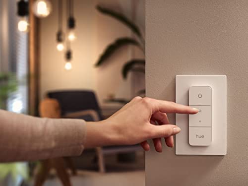 Philips Hue Smart Wireless Dimmer Switch V2 (Installation-Free, Exclusive for Philips Hue Lights) for Indoor Home Lighting, Living Room, Bedroom.