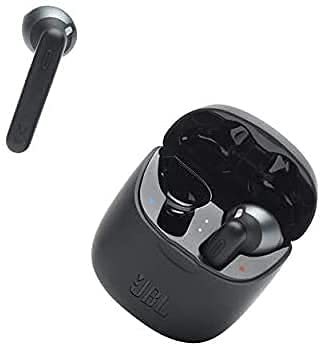 JBL Tune 225TWS True Wireless in-Ear Headphones Bundle with Deluxe Hardshell Case (Black) (Renewed)
