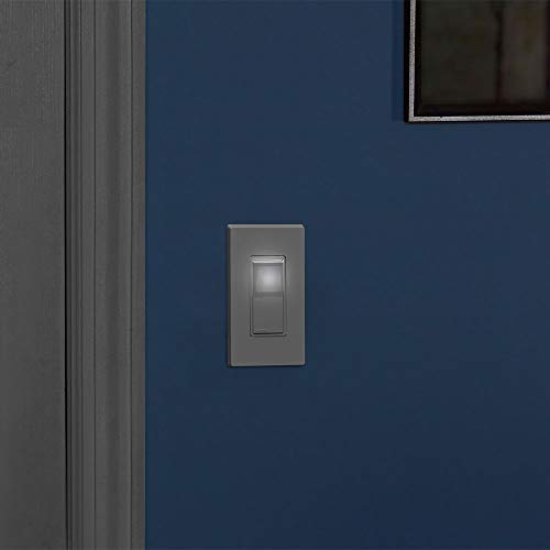 Leviton L5614-2I 15 Amp, 120/277 Volt, Decora LED Illuminated Rocker 4-Way AC Quiet Switch, Residential Grade, Grounding, Ivory