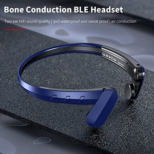 OCUhome Bone Conduction Wireless Headphones, Sports Headset Bone Conduction Bluetooth 5.0 Headphones, Ipx5 Waterproof Headset for Running, Cycling, Walking, Workout, Gym Atrovirens