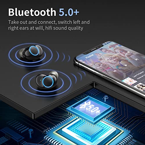 Wireless Earbuds Bluetooth, Bluetooth Earbuds 145H Playtime True Wireless Noise Cancelling Earbuds, Bluetooth Earphones Earbud & in-Ear Headphones for Android & iOS Waterproof w 2600mAh Power Bank