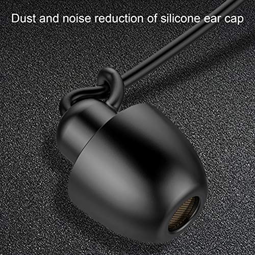 Heave in Earphone Wired Earbuds Headphones Noise Cancelling Earphones Stereo Wired Headphones for Travel/Bedtime/Workout Black