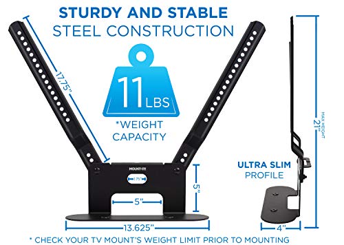 Mount-It! Sound Bar TV Mounting Shelf Compatible with Sonos Beam Speaker | Soundbar Mount Bracket Kit for Televisions with 200mm - 600mm VESA Mounting Pattern