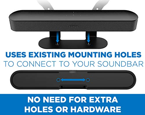 Mount-It! Sound Bar TV Mounting Shelf Compatible with Sonos Beam Speaker | Soundbar Mount Bracket Kit for Televisions with 200mm - 600mm VESA Mounting Pattern