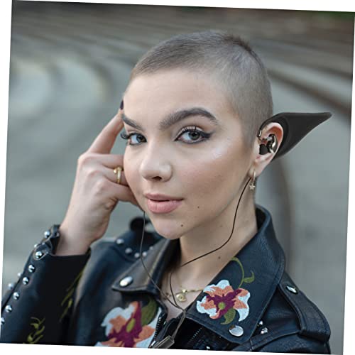 Mikikit Women Noise Fake in Accessories Earphone Computer Halloween Tablet Kids Phones Headphone Stereo Elves Elf in- with Earbuds Exercise Costume Phone Cell in-Ear Accessory Practical
