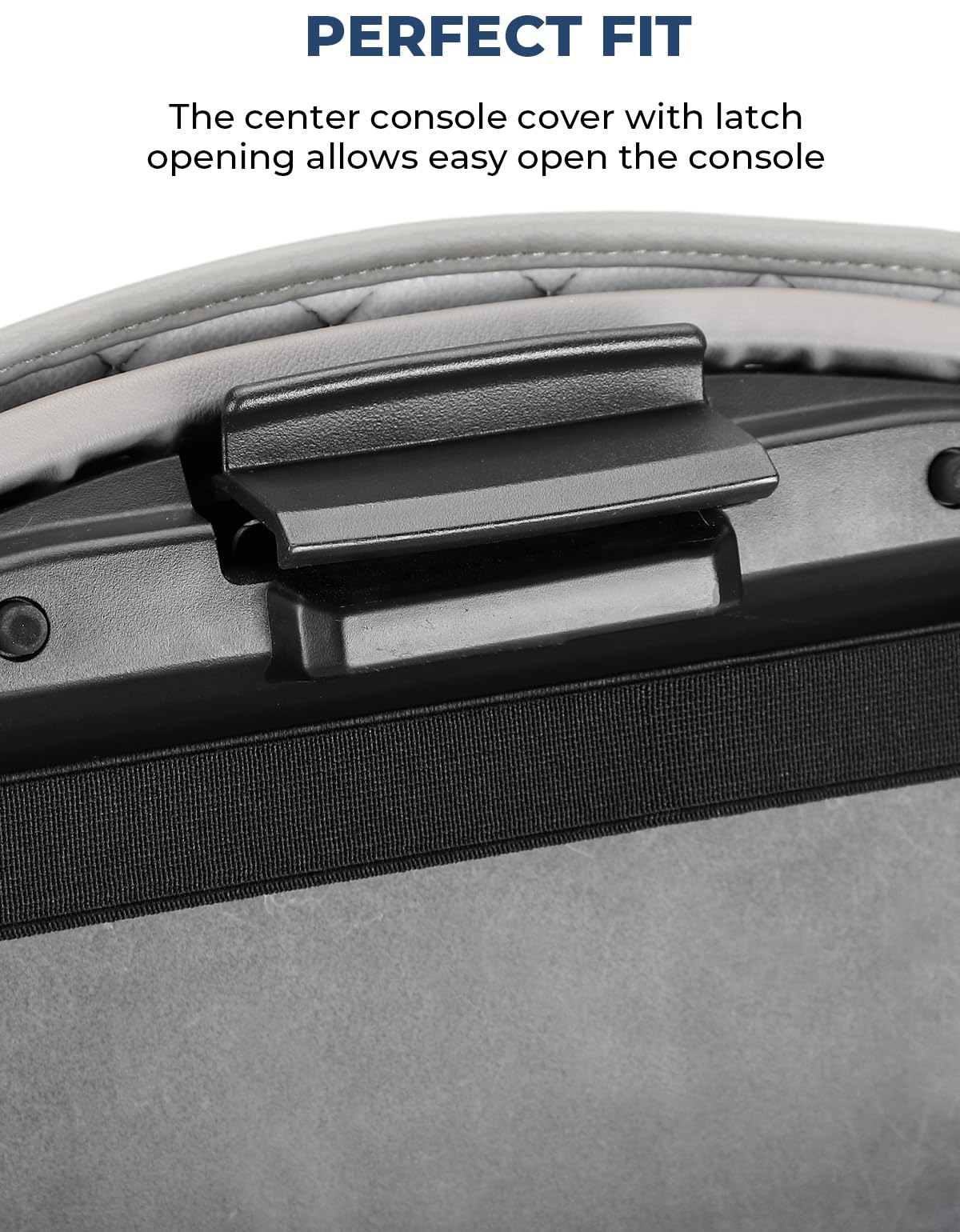 ISSYAUTO Center Console Cover Compatible with 2009-2015 Pilot, Leather Armrest lid Cover Arm Rest Covering for Car, Well-Make Durable Middle Console Cover Armrest Box Protective Cover, Gray