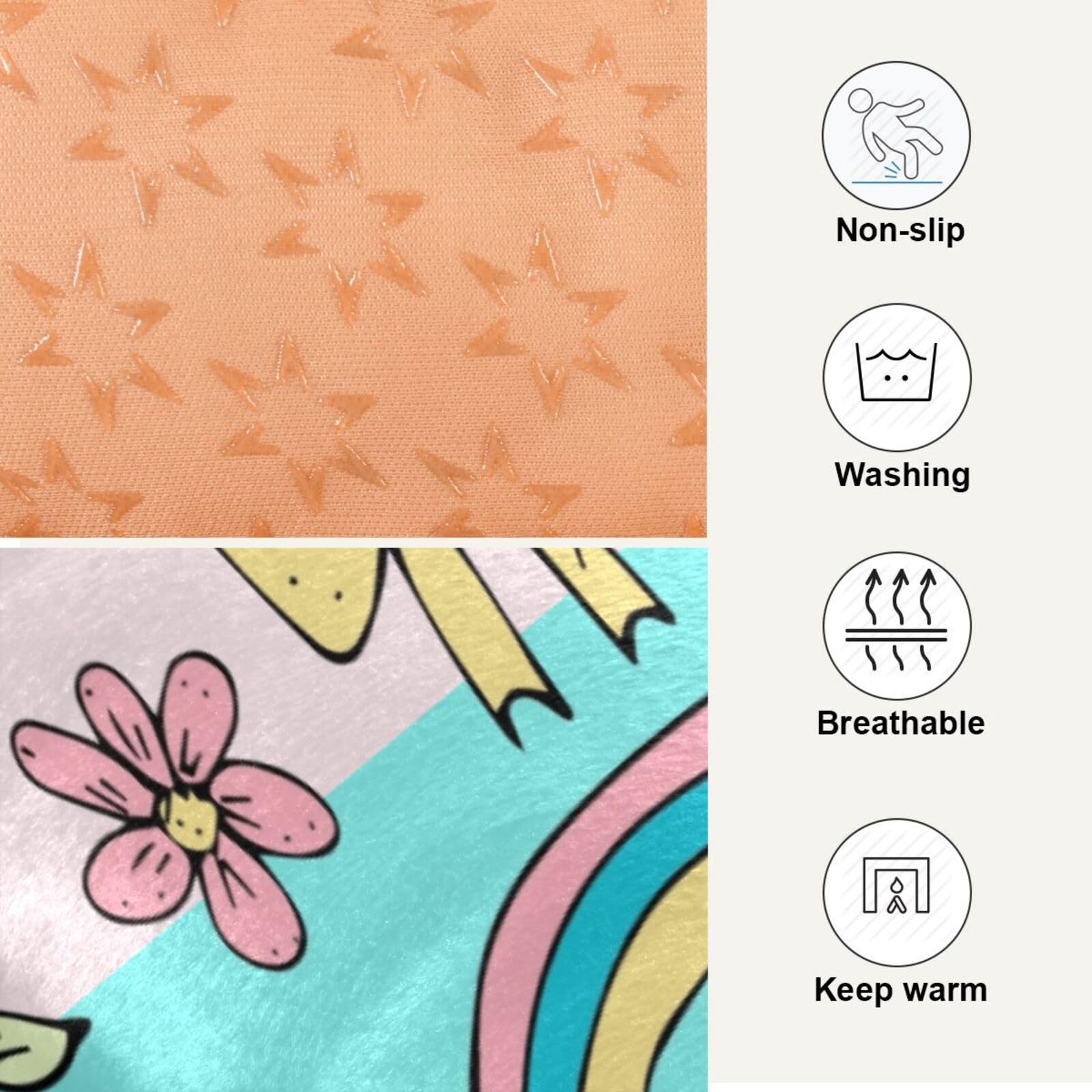 Coikll Cute Cartoon Pattern Pet Bed Pad Soft Dog Bed Mat with Anti-Slip Bottom, Machine Washable Crate Pad Mattress for Dog Sleeping- 36 * 24inches