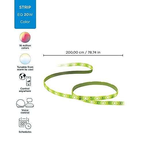 WiZ Connected 9ft Smart WiFi Color LightStrip Base Kit Plus Extension, 16 Million Colors, Compatible with Alexa and Google Home Assistant, No Hub Required