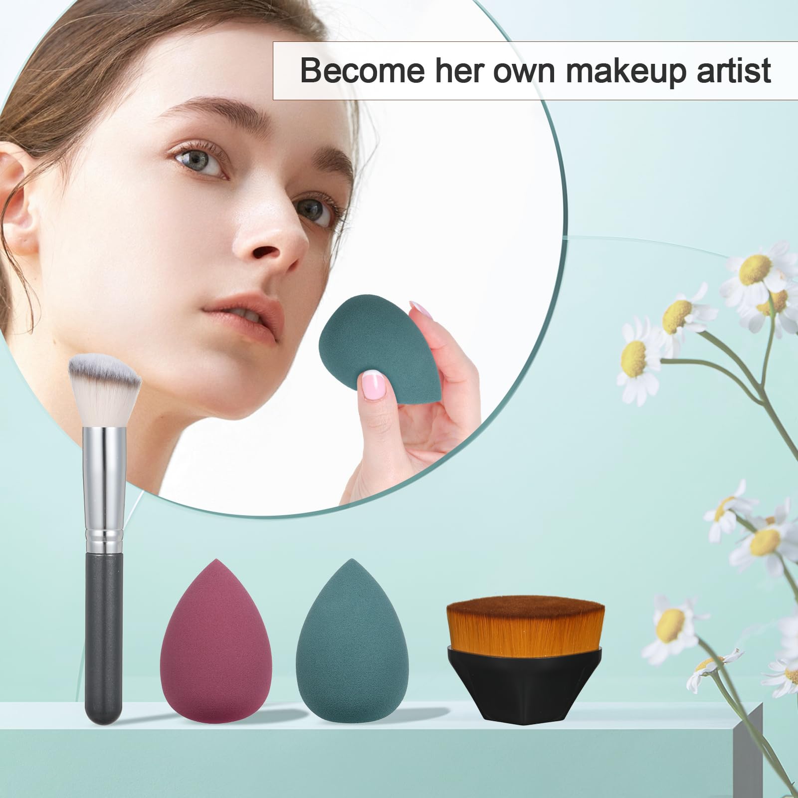All in One Makeup Kit for Women Full Kit Includes Palette Foundation & Face Primer, Makeup Brush Makeup Sponge, Eyebrow Soap, Winged Eyeliner Stamp 20 Colors Eyeshadow Gift Set for Women, Girls & Teen