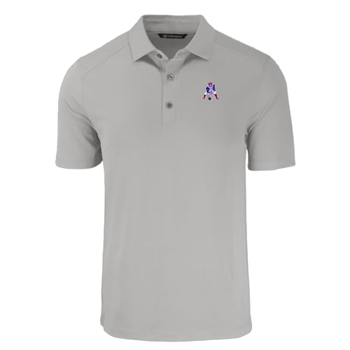 Cutter & Buck Men's Gray New England Patriots Throwback Forge Eco Stretch Recycled Polo