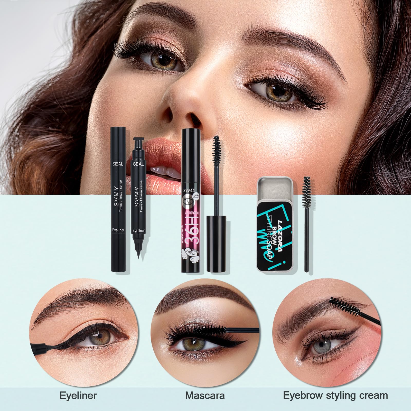 All in One Makeup Kit for Women Full Kit Includes Palette Foundation & Face Primer, Makeup Brush Makeup Sponge, Eyebrow Soap, Winged Eyeliner Stamp 20 Colors Eyeshadow Gift Set for Women, Girls & Teen