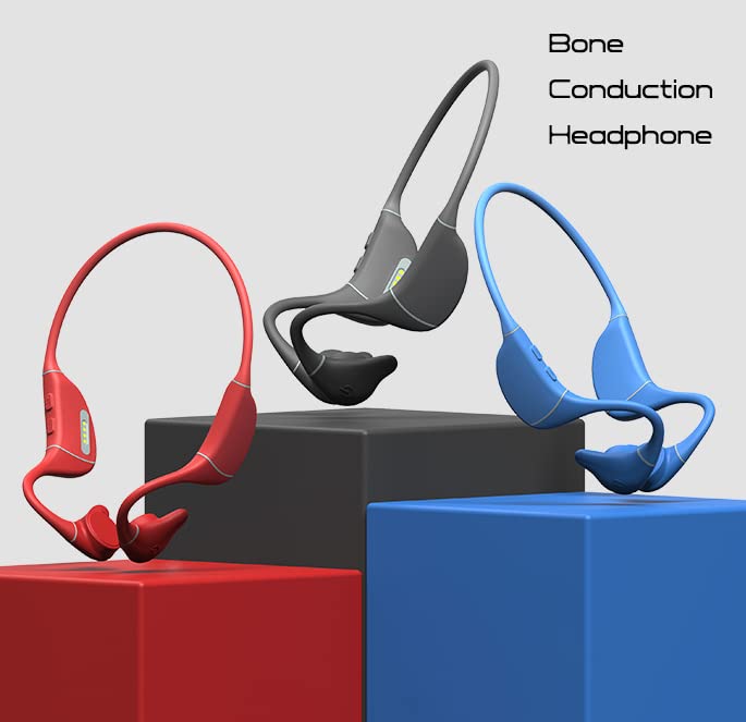 hutulao Bluetooth Open-Ear Bone Conduction Sports Headphones-with Sweat Resistant Wireless Earphones for Running and Workouts - Built-in Mic,with Headband