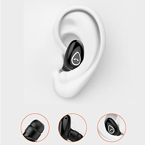 Wireless Earbuds,YX01 Single in-Ear Mini Bluetooth 4.1 Earphone with Microphone Noise Cancelling Deep Bass Stereo Headphone HD Call for Phone Silver One Size