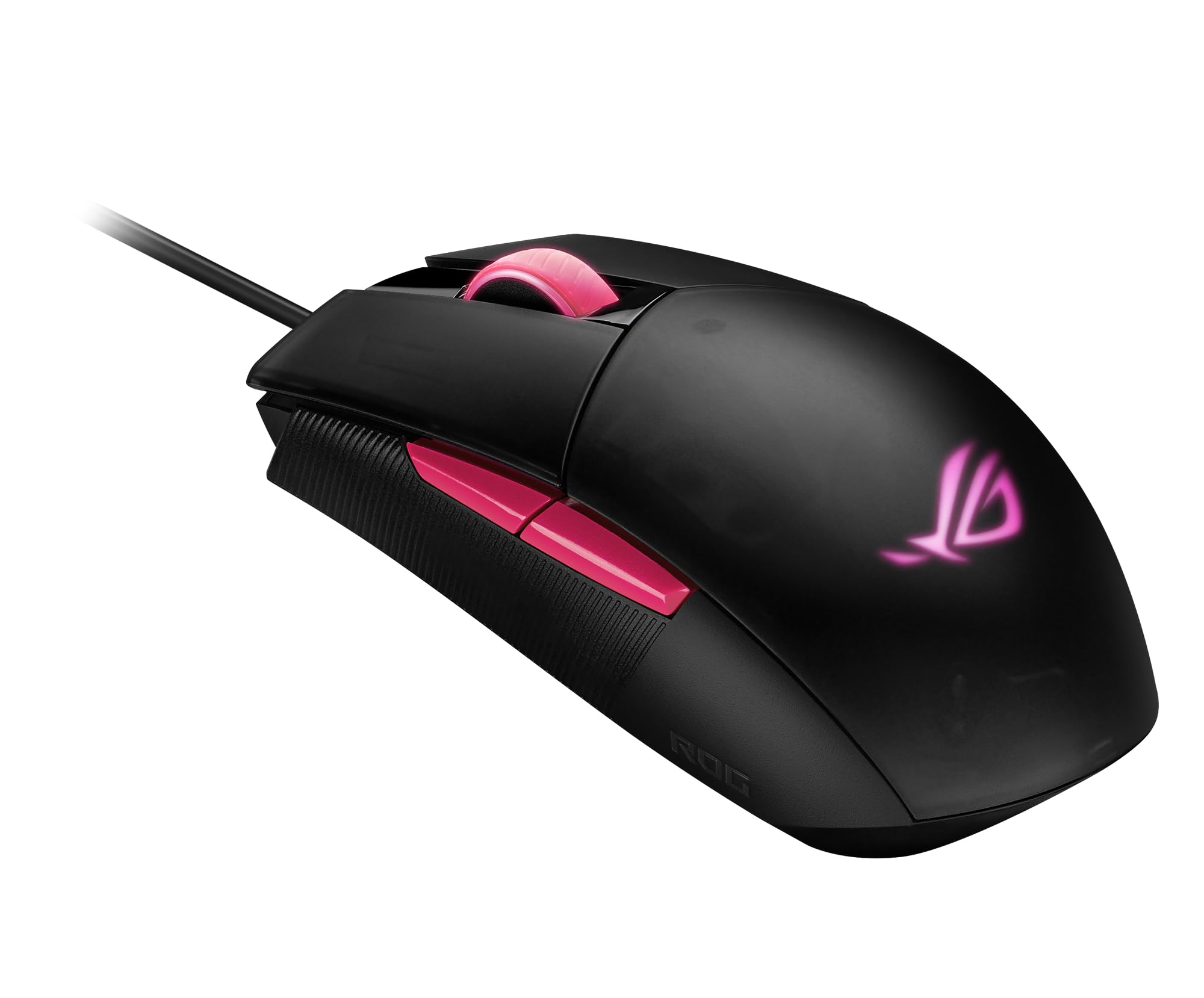 ASUS ROG Strix Impact II Electro Punk is an ambidextrous, Ergonomic Gaming Mouse Featuring 6,200 dpi Optical Sensor, Lightweight Design and Aura Sync RGB Lighting
