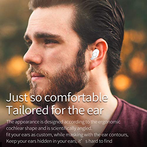 Wireless Earbuds,YX01 Single in-Ear Mini Bluetooth 4.1 Earphone with Microphone Noise Cancelling Deep Bass Stereo Headphone HD Call for Phone Silver One Size