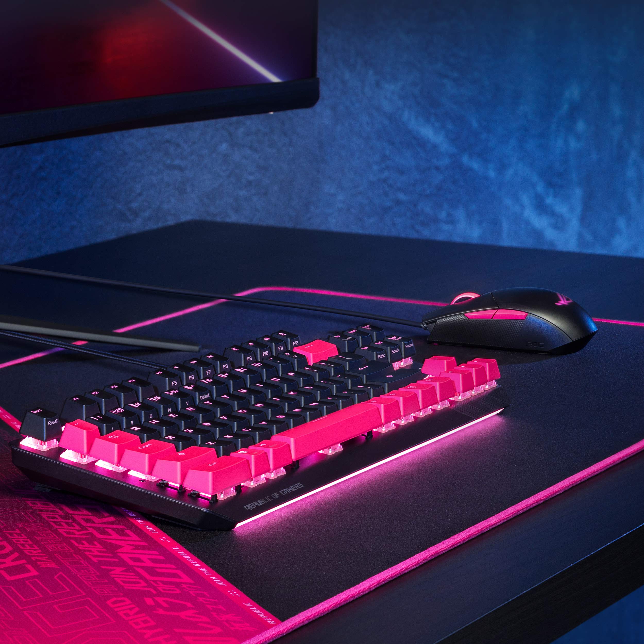 ASUS ROG Strix Impact II Electro Punk is an ambidextrous, Ergonomic Gaming Mouse Featuring 6,200 dpi Optical Sensor, Lightweight Design and Aura Sync RGB Lighting