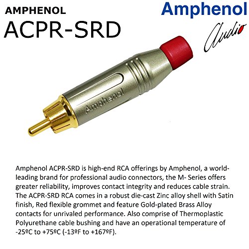WORLDS BEST CABLES 1.5 Foot RCA Cable Pair - Made with Canare L-4E6S, Star Quad, Audio Interconnect Cable and Amphenol ACPR Gold RCA Connectors β Directional Design - Custom Made