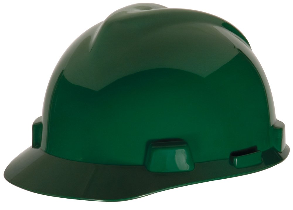 MSA C217096 Super-V Protective Cap with Fas-Trac Suspension, CSA Type II, Green