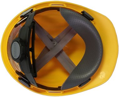MSA V Cap Style Hard Hats w/FasTrac III Suspensions and Handy Tote Bag - Yellow