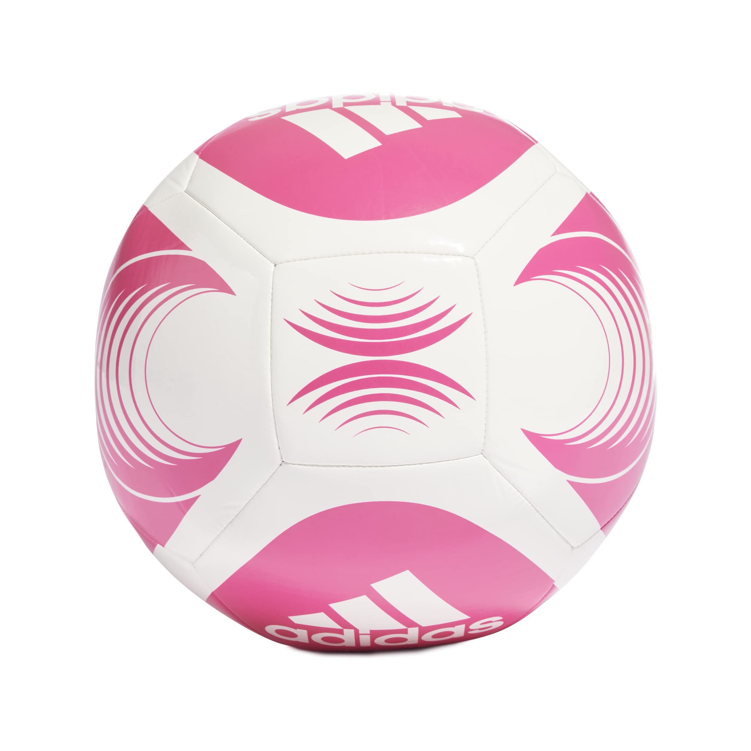 adidas Unisex Starlancer Club Soccer Ball, White/Shock Pink, 5