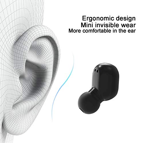 Heave Single Bluetooth 5.0 Wireless Earbuds in Ear,True Wireless Earphone for Clear Calls and Music Built in Microphone,150 Hours Standby Time for Business/Sports(10m Bluetooth Range) Black
