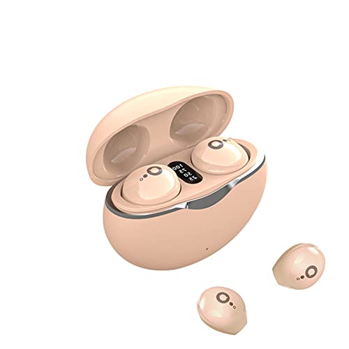 Xmenha Beige Smallest Invisible Hidden Earbuds Small for Work Wireless Bluetooth Micro Mini Tiny Sleep Earbuds for Small Ears Noise Cancelling Ear Buds Sleepping Buds Invisible Earbud Small Cute