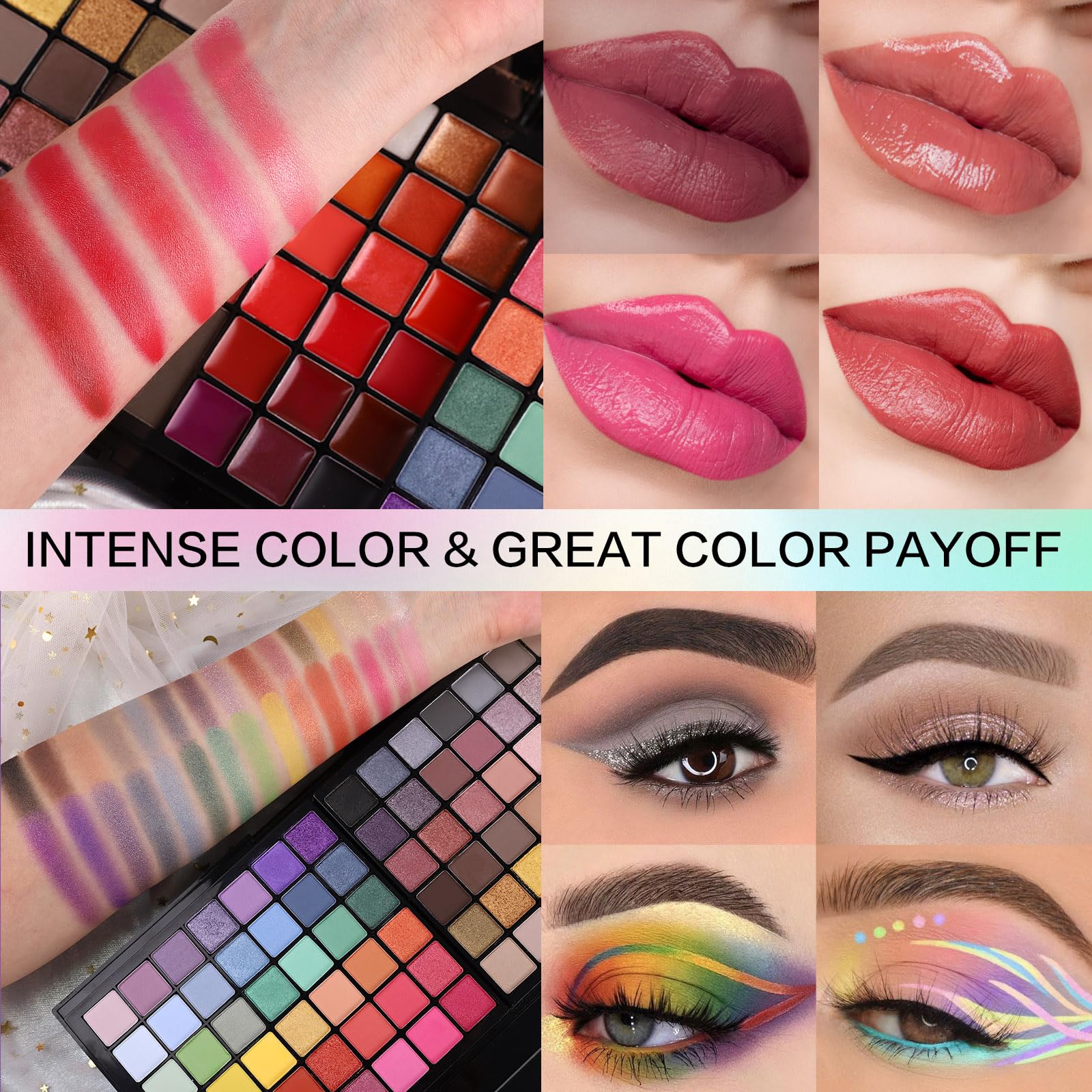 CHARMCODE All in One Makeup Kit, Makeup Kit for Women Full Kit, Make Up Valentine's Gift Set for Teen Girls- Eyeshadow Palette,Lip Gloss,Concealer,Highlighter,Blush,Eyeliner,Brow Powder & Contour