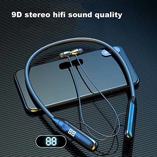 Charella #M27127 New Bluetooth 5 2 Neck Hanging Headset Ultra Long Endurance Sports Running Wireless Led Headset Intelnt Noise Reducti