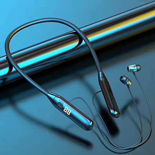 Charella #M27127 New Bluetooth 5 2 Neck Hanging Headset Ultra Long Endurance Sports Running Wireless Led Headset Intelnt Noise Reducti
