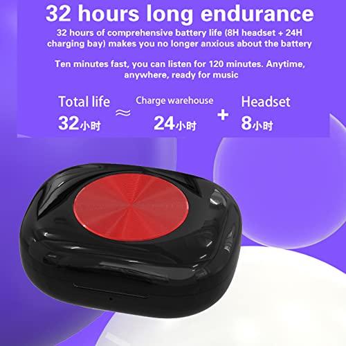 Horn-On-Ear 5.3 Sports Bluetooth Headset - Wireless Earphones Waterproof, Noise-Reducing Headphones, Talkable, Hall-Switch, Stereo Suitable for Sports/Games