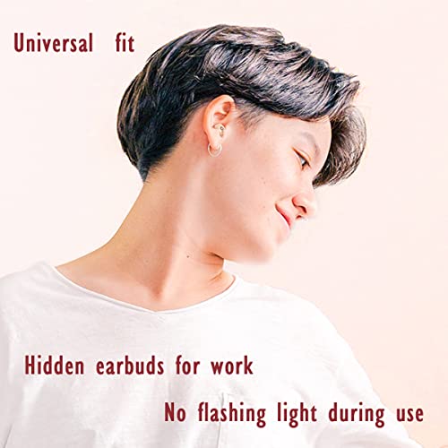 Xmenha Beige Smallest Invisible Hidden Earbuds Small for Work Wireless Bluetooth Micro Mini Tiny Sleep Earbuds for Small Ears Noise Cancelling Ear Buds Sleepping Buds Invisible Earbud Small Cute