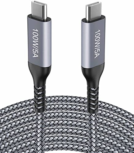 15FT USB C to USB C Cable 100W, Type C Fast Charging, Long Braided, Charger Cord Compatible with Samsung Galaxy S21 S20,Note 10/20,Google 4a/4/3 XL,MacBook Pro/Air,iPad Pro/Air, Dell XPS,Moto G7 Plus