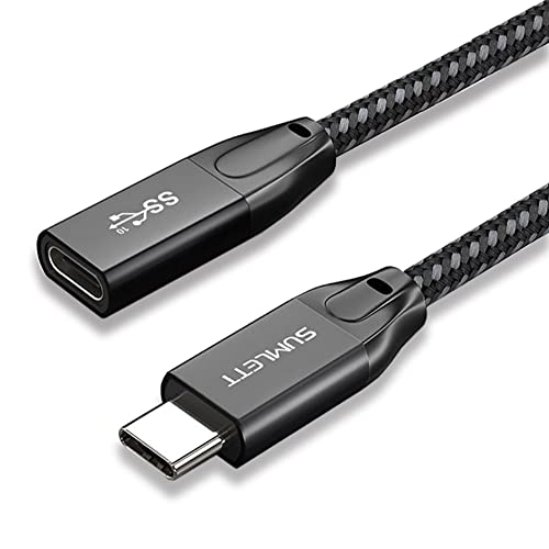 SUMLETT USB C Extension Cable, (2ft/0.6M) USB 3.1 Gen 2 Type C Male to Female Extender Cord Supports PD 100W/10Gbps/4K@60Hz Video Output for MacBook Pro/Air,iPad Pro 2018/2020,Galaxy S21/20/Note 20