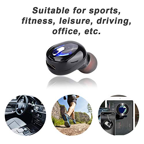 Wireless Headphones, Wireless Bluetooth Earbuds Bluetooth Earphone Wireless Ear Buds Wireless Earbuds, Workout Headphones for Sports Leisure for Fitness Driving(Black)