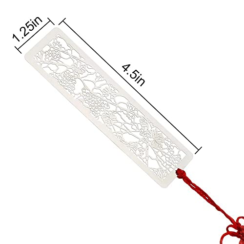 Houchu Metal Bookmarks Creative School Supplies Page Label Students Stationery Page Holder Learn Supplies Chinese Retro Style Book Page Marker(E)