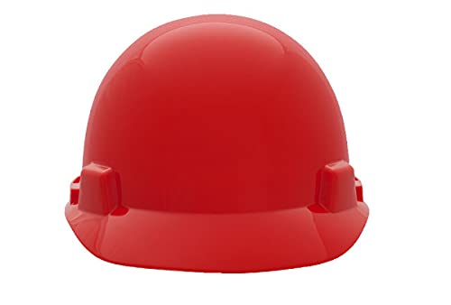 MSA 10074070 SmoothDome Cap Style Safety Hard Hat with Fas-Trac III Ratchet Suspension | Polyethylene Shell, Superior Impact Protection, Self Adjusting Crown Straps - Standard Size in Orange