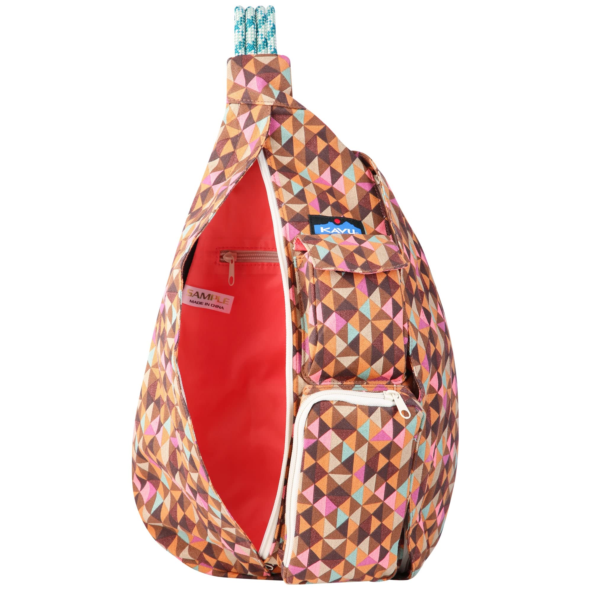 KAVU Rope Bag - Sling Pack for Hiking, Camping, and Commuting - Jumble Dash