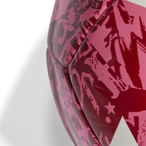 adidas MLS Club Soccer Ball, White/Red/Solar Pink, 5