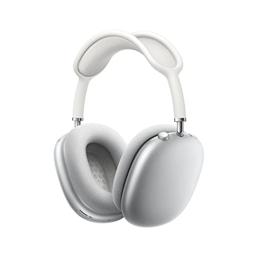 Apple AirPods Max Wireless Over-Ear Headphones. Active Noise Cancelling, Transparency Mode, Spatial Audio, Digital Crown for Volume Control. Bluetooth Headphones for iPhone - Silver