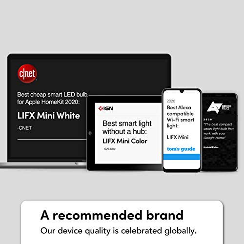 LIFX Color BR30 (Nightvision Edition), 1100 lumens E26, Wi-Fi Smart LED Light Bulb, Full Color and Whites, No Bridge Required, Works with Alexa, Hey Google, HomeKit and Siri (1-Pack)