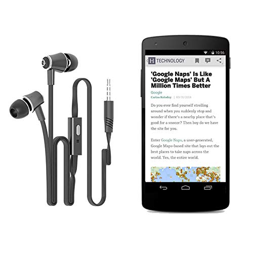Kindle Fire Earbuds, Fire HD 8 HD 10,Xperia XZ Premium/Xperia XZs/ L1,in Ear Headset Smart Android Cell Phones Wired Earbuds for Google Pixel 4A