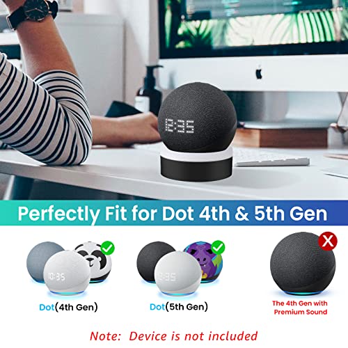 FUQINTOP Dot 4th/5th Generation Stand, Table Holder Mount with Light Guide, Enhance Light Effect, Space-Saving Dot 4/5 Accessories with Cable Management, Black