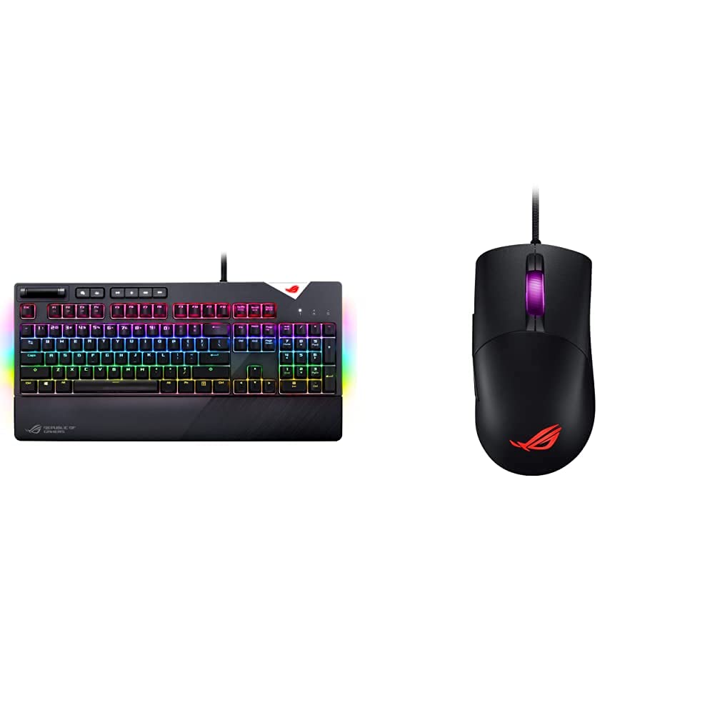 ASUS ROG Strix Flare Mechanical Keyboard - Blue Switches & ROG Keris Ultra Lightweight Gaming Mouse