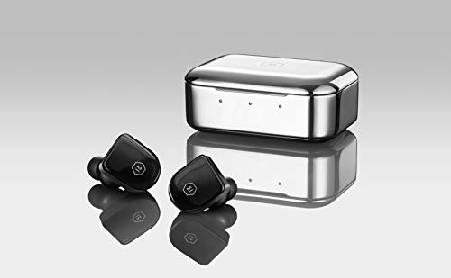 MASTER & DYNAMIC MW07 True Wireless Earphones - Bluetooth Enabled Noise Isolating Earbuds - Lightweight Quality Earbuds for Music, Piano Black (MW07PB)