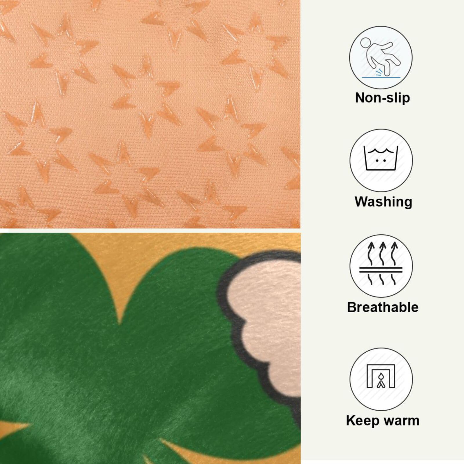 YETTASBIN St. Patrick's Day Gnome Crate Pet Bed, Portable Washable Dog Cat Mat, Soft Comfortable Pet Mattress with Non-Slip Bottom for Dogs Cats Sleeping, 36 x 24 Inch